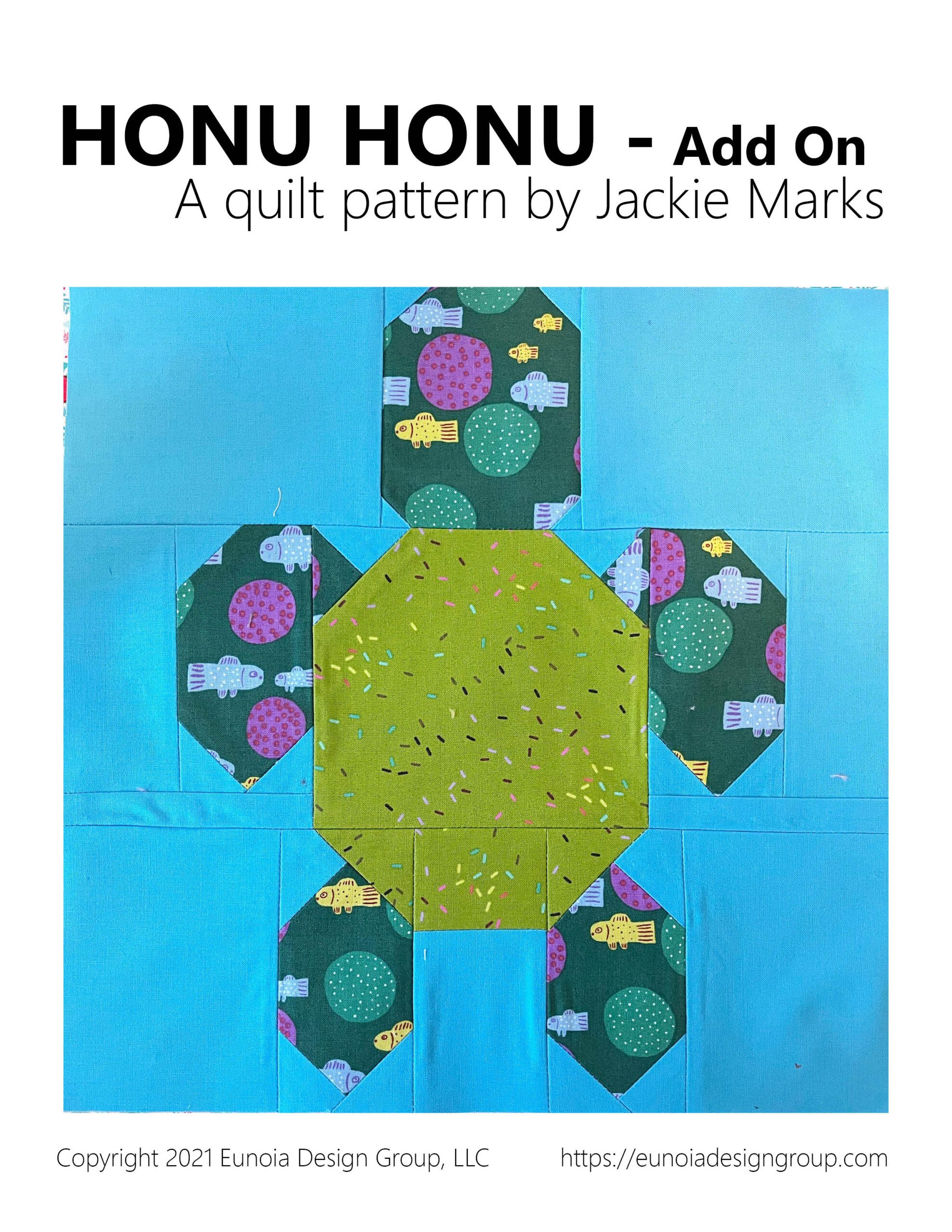 The Honu Quilt Add On – 12.5″ Block | Eunoia Design Group PDF Sewing ...
